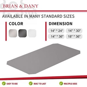 BRIAN & DANY Wire Shelf Liner 14" X 30", Heavy Duty Shelf Liners for Wire Shelving, Waterproof Protector Mats, Set of 5, Charcoal