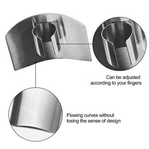 Tsugar Finger Guards for Cutting, Finetaur Stainless Steel Finger Guard, Finger Guard for Cutting Vegetables, Finger Protector