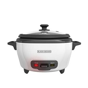 black+decker rice cooker, 6-cup, white