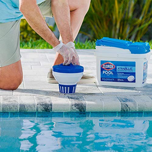 CLOROX Pool&Spa XtraBlue 3-Inch Long Lasting Chlorinating Tablets, 5-Pound Chlorine