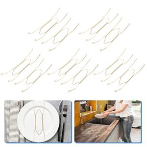 Scicalife 10pcs Wall Wire Plates Hanger Plates Spring Holder for Wall Wire Plates Holder