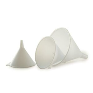 Norpro Plastic Funnel, Set of 3, Set of Three, White