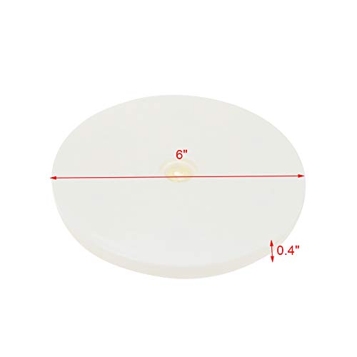 Geesatis 2 Pcs Acrylic Lazy Susan 6 inch Round Swivel Plate Rotating Turntable, for Kitchen Spice Rack Table Turntable Accessories, White