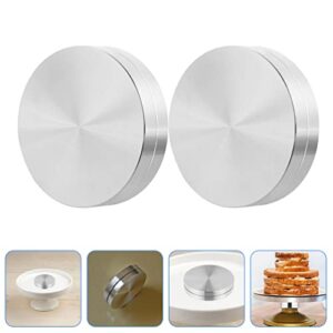 Lazy Susan Table Turntable Bearing: 2pcs Rotating Swivel Stand Hardware Cake Stand Bearing Plate Base Rotating Tray Bearings Parts