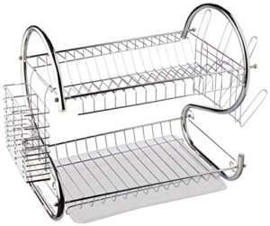 better chef dr-16, 16-inch, chrome plated, s-shaped, rust-resistant, 2-tier dishrack