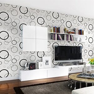 Yifely Black Gray Circles Removable Shelf Drawer Liner Dustproof Furniture Paper 17.7 Inches by 9.8 Feet