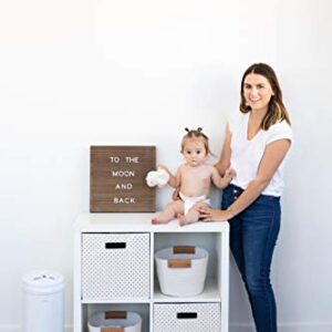 Ubbi Steel Odor Locking, No Special Bag Required Money Saving, Awards-Winning, Modern Design, Registry Must-Have Diaper Pail, White