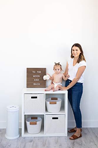 Ubbi Steel Odor Locking, No Special Bag Required Money Saving, Awards-Winning, Modern Design, Registry Must-Have Diaper Pail, White