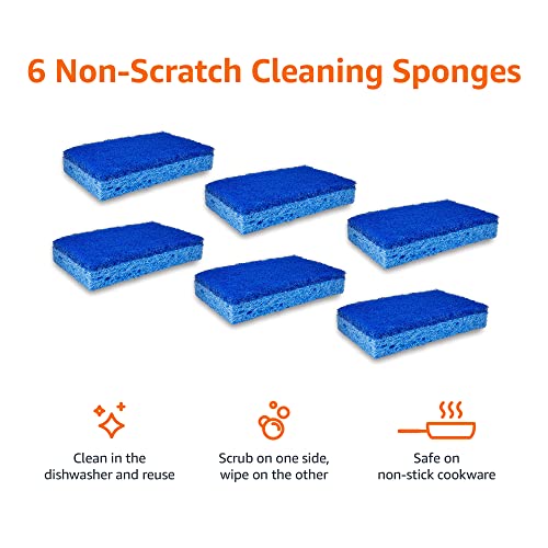 Amazon Basics Non-Scratch Sponges, 6-Pack