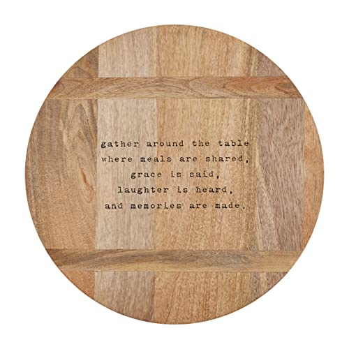 Mud Pie Grace Lazy Susan, 16 1/2" dia, Brown