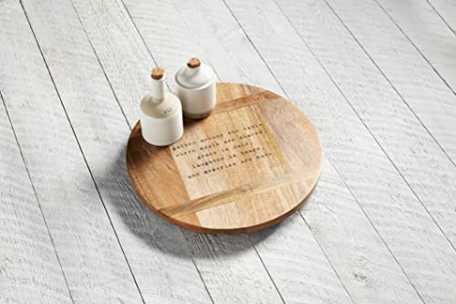 Mud Pie Grace Lazy Susan, 16 1/2" dia, Brown