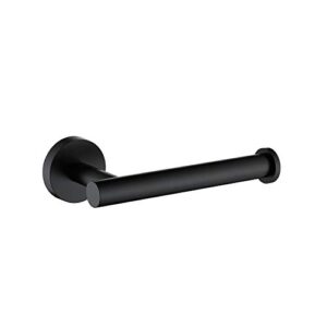 tastos matte black toilet paper holder sus304 stainless steel, modern round tissue roll holders wall mount, toilet paper roll dispenser bathroom 5 inch tp holder for kitchen washroom