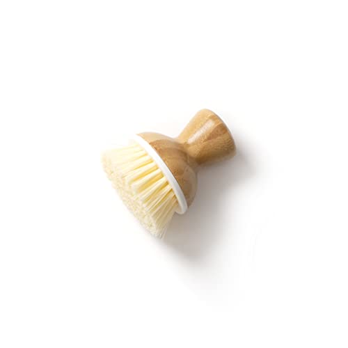 Full Circle, White Bubble Up Bamboo Dish Brush, White