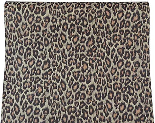 HDsticker Self Adhesive Vinyl Leopard Contact Paper Shelf Liner for Cabinets Shelves Dresser Drawer Funiture Table Crafts Waterproof Removable Peel and Stick Leopard Wallpaper 15.7x117 Inches