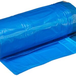 AmazonCommercial 13 Gallon Blue Recycling Bags /w Drawstrings - 0.7 MIL - 45 Count