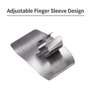 Akkya Finger Guards for Cutting Stainless Steel Finger Protector for Knife Cutting Kitchen Tool Finger Guard for Food Chopping Cutting Avoid Hurting 4 Pack