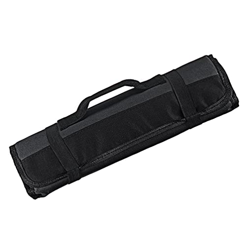 Chef Knife Roll Bag for Chefs, 22 Slots Portable Chef Knife Case Storage Roll Bag with Carry Handle (Black)