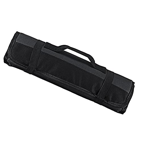 Chef Knife Roll Bag for Chefs, 22 Slots Portable Chef Knife Case Storage Roll Bag with Carry Handle (Black)