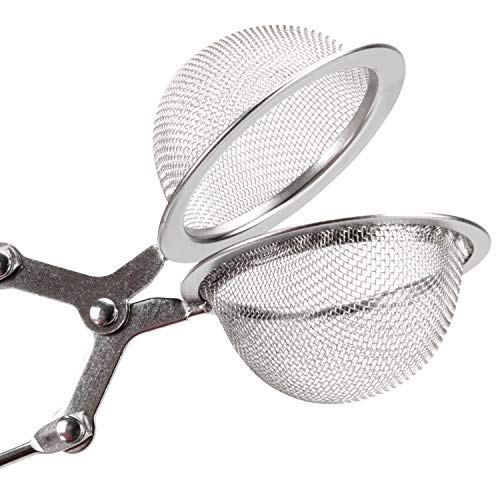 Snap Ball Tea Strainer, JEXCULL 3 Pack Premium Stainless Steel Tea Strainer with Handle for Loose Leaf Tea Fine Mesh Tea Balls Filter Infusers (Normal)