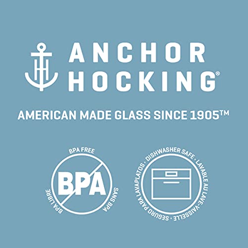 Anchor Hocking 1 Gallon Heritage Hill Glass Jar with Lid (4 piece, all glass, dishwasher safe)