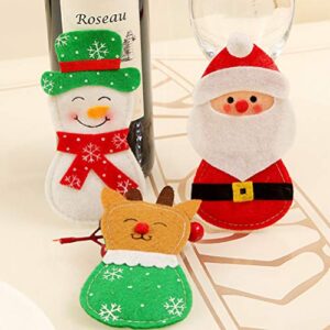 3 Pcs CHRISTMAS Knife Spoon Holder Xmas Fork Bag CHRISTMAS Elements Patterned Silverware Holder Pouch Cutlery Storage Bag for Xmas Party Festival (Without Cutlery)