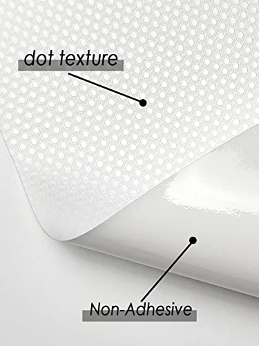 SMAYHO Shelf Liner, 17.7 Inch x 10 FT Non Adhesive Cabinet Liner, Washable & Durable Drawer Liner, Non-Slip Shelf Liners for Kitchen Cabinets, Shelves, Drawers, Refrigerators - White