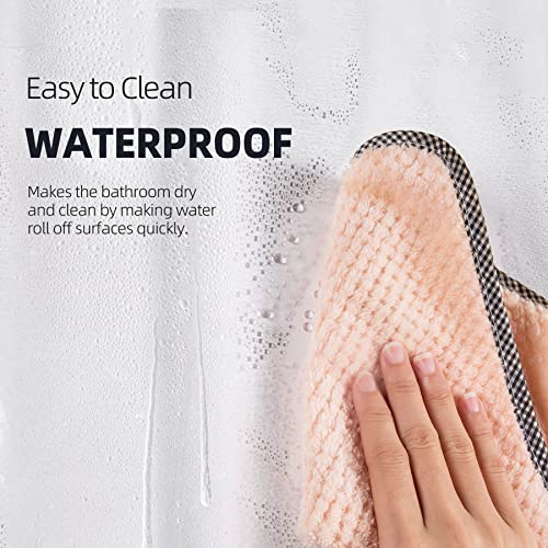 Titanker Clear Shower Curtain Liner, 72 x 72 Plastic Shower Liner Lightweight PEVA Shower Curtain Liner for Bathroom, Waterproof Shower Liner with Magnets and Rustproof Grommet Holes