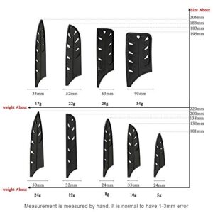 XYJ 9pcs Plastic Knife Covers or Sleeves,Knives Edge Guard or Case,Universal Sheath,Blade Guards Protector for Paring Utility Santoku Nakiri Bread Carving Chef Cleaver, Kitchen Knife Cover or Sleeve