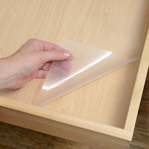 Con-Tact Brand Premium Plus Non-Adhesive Shelf and Drawer Liner, 18" x 6', Crystal Clear