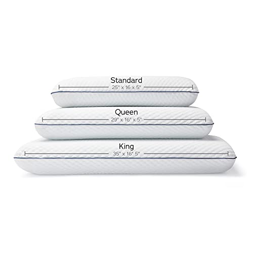 Weekender Gel Memory Foam Pillow – 1 Pack Standard Size – Ventilated - Washable Cover White