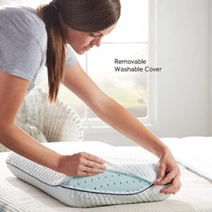 Weekender Gel Memory Foam Pillow – 1 Pack Standard Size – Ventilated - Washable Cover White