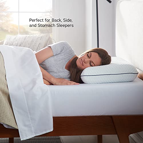 Weekender Gel Memory Foam Pillow – 1 Pack Standard Size – Ventilated - Washable Cover White