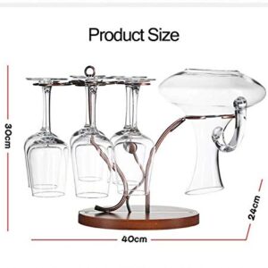 NILICAN Can Be Placed Decanter Wine Glass Holder Kitchen Living Room Bar Metal Free-standing Desktop Tableware Storage Rack Glasses Frame Drying System