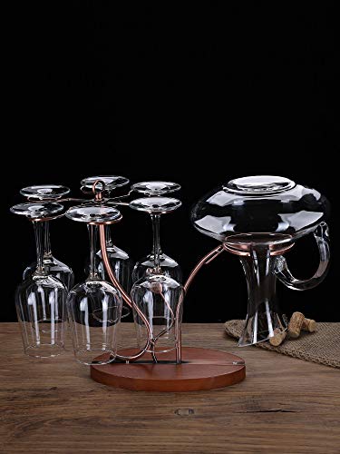 NILICAN Can Be Placed Decanter Wine Glass Holder Kitchen Living Room Bar Metal Free-standing Desktop Tableware Storage Rack Glasses Frame Drying System