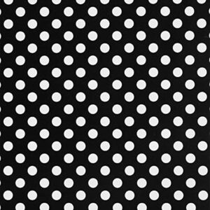 Decorative Self Adhesive Vinyl Black Polka Dots Contact Paper Shelf Liner for Cabinets Dresser Drawer Furniture Wall Arts Crafts Decal 17.7X117 Inches