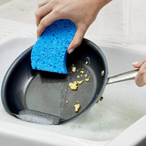 Scotch-Brite Scrub Dots Non-Scratch Scrub Sponge, Rinses Clean, For Washing Dishes and Cleaning Kitchen, 6 Scrub Sponges