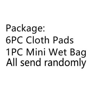 6+1Set Reusable Organic Bamboo Panty Liner Sets, Including 6pcs Daily Use Panty Liner + 1 pcs Mini Wet Bag