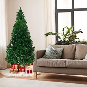 5ft Artificial Christmas Tree, Xmas Tree Perfect for Indoor and Outdoor Holiday Decoration, Easy Assembly, Foldable Base.