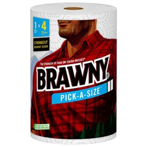 brawny® pick-a-size® paper towels, 1 mega roll = 4 regular rolls