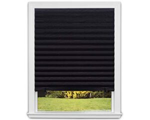 redi shade no tools original blackout pleated paper shade black, 36 in x 72 in, 6 pack