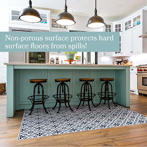 Carolina Creekhouse Kristen FloorFlat (054511UB) | Decorative Vinyl Floor Covering | Lay Flat | Durable | No Curling Edges | Waterproof | Easy Clean | Wipeable | Eco-Friendly | 2x5 Mat|Grey