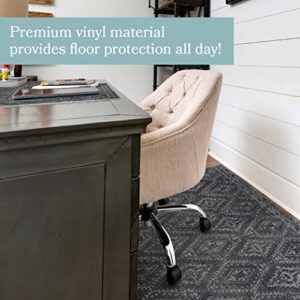 Carolina Creekhouse Kristen FloorFlat (054511UB) | Decorative Vinyl Floor Covering | Lay Flat | Durable | No Curling Edges | Waterproof | Easy Clean | Wipeable | Eco-Friendly | 2x5 Mat|Grey