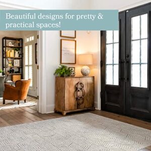 Carolina Creekhouse Kristen FloorFlat (054511UB) | Decorative Vinyl Floor Covering | Lay Flat | Durable | No Curling Edges | Waterproof | Easy Clean | Wipeable | Eco-Friendly | 2x5 Mat|Grey