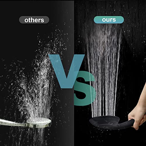 Cobbe 8 Functions Shower Head with handheld, High Pressure Shower Head Set with Hose Adjustable Bracket Rubber Washers (Matte Black)