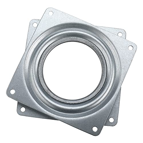 Erfo 16Pack Lazy Susan Turntable Bearings Hardware, 4 Inch Square Swivel Plate, 5/16-Inch Thick Rotating Plate Replacement Parts for DIY Lazy Susan Project Kitchen Storage Rack Serving Trays