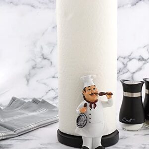 Fat Chef Figurine Paper Towel Holder Chef Kitchen Décor Collection