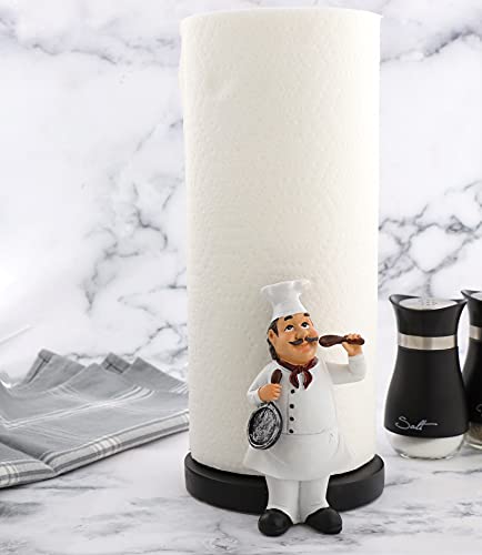 Fat Chef Figurine Paper Towel Holder Chef Kitchen Décor Collection