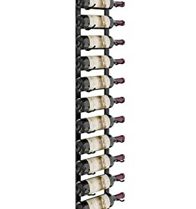 VintageView W Series Wine Rack 5 | Wall Mounted Metal Wine Storage (15 Bottles, Matte Black)