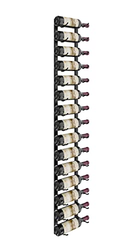 VintageView W Series Wine Rack 5 | Wall Mounted Metal Wine Storage (15 Bottles, Matte Black)