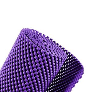 Shelf Liner Drawer Liner Non-Slip Mat Shelves Liners 12" X6.5’ Grid Pattern PVC Non-Adhesive Grip Liner Anti-Slip Mat for Kitchen Cabinets Wire Shelving Pantry Dresser Refrigerator (Purple)